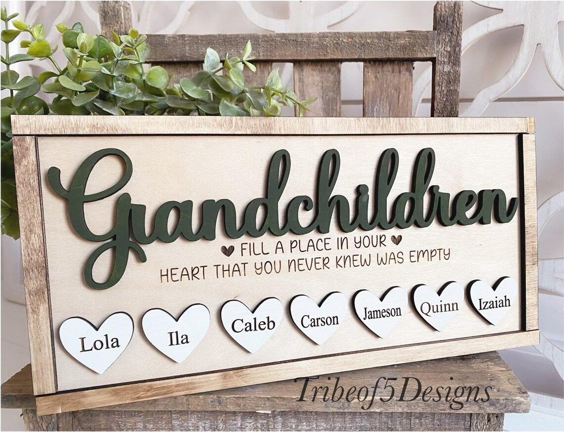 Grandchildren Personalized Signs Svg | Grandchildren Signs Svg ...