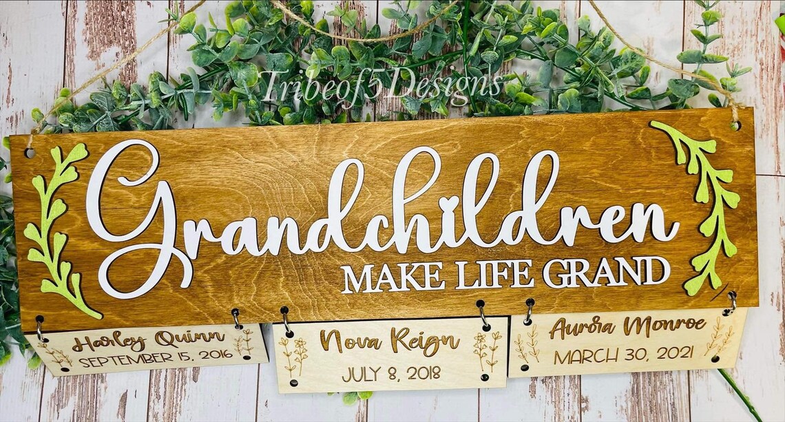 Grandchildren Signs Svg | Personalized Grandchildren Signs Svg ...