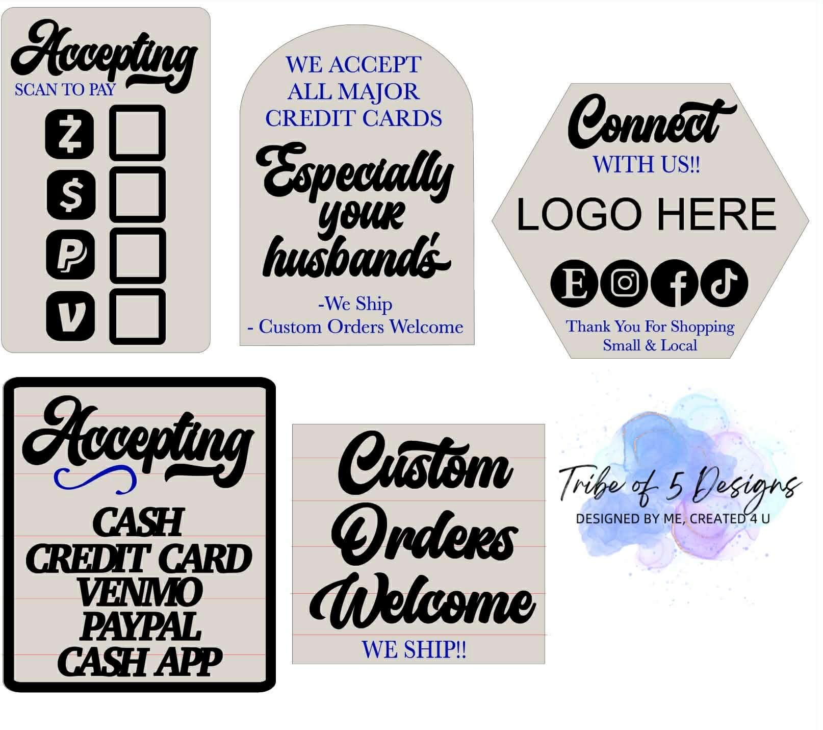 Vendor Market Signs Digital Laser Files Svg | Craft Fair Booth Signs ...