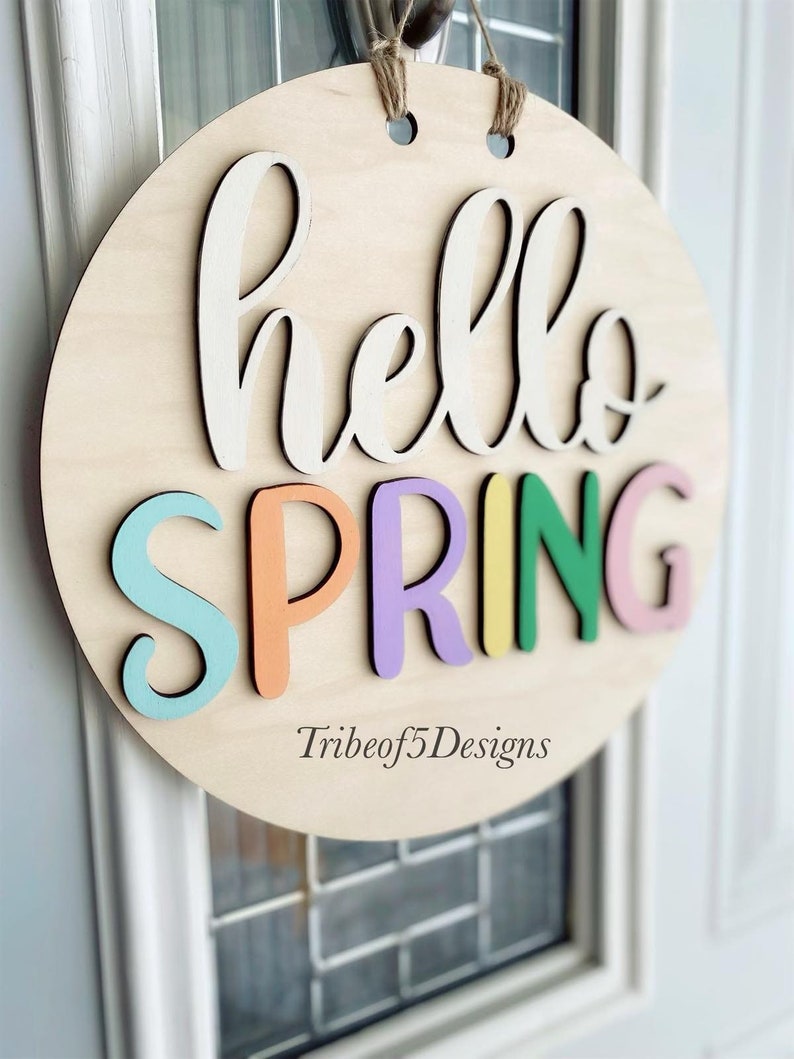 Hello Spring Sign Svg DIY Spring Signs Svg Hello Spring - Etsy