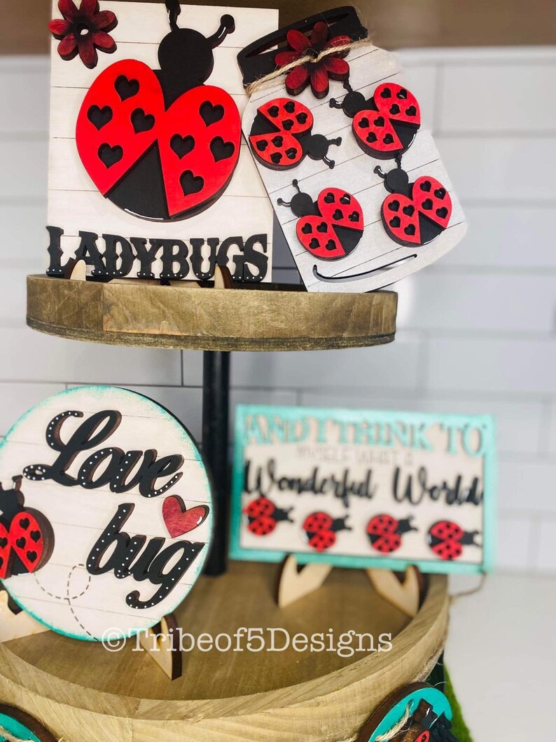 Ladybug Tiered Tray Svg Ladybug Tier Tray Svg Ladybug | Etsy