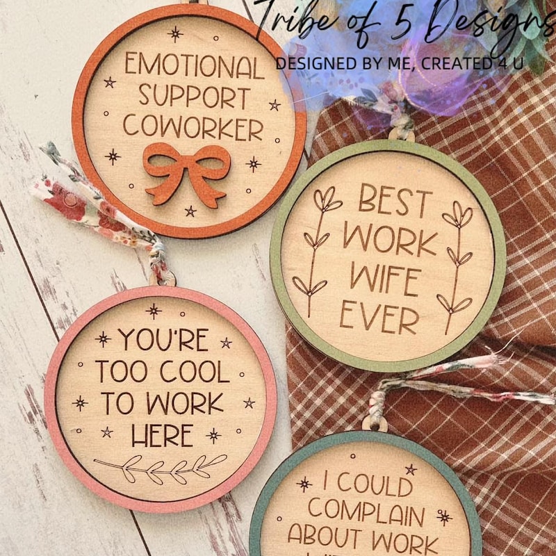 Co Worker Ornament Template - Etsy