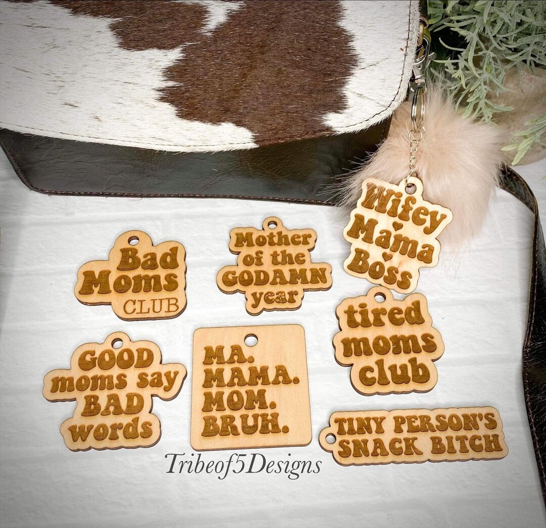 Funny Mom Keychains Svg | Wooden Keychains Svg | Keychains Svg Files ...