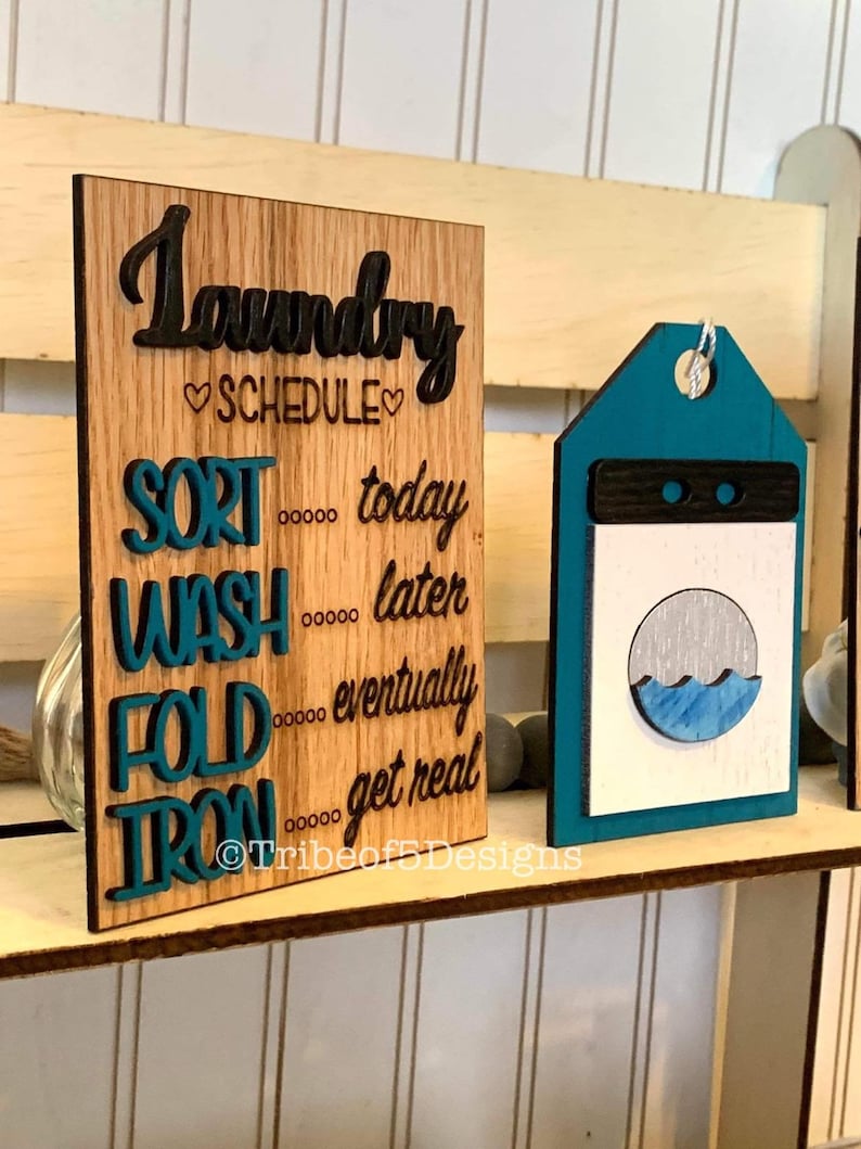 Laundry Room Tiered Tray Svg | Laundry Room Tier Tray Svg | Glowforge ...