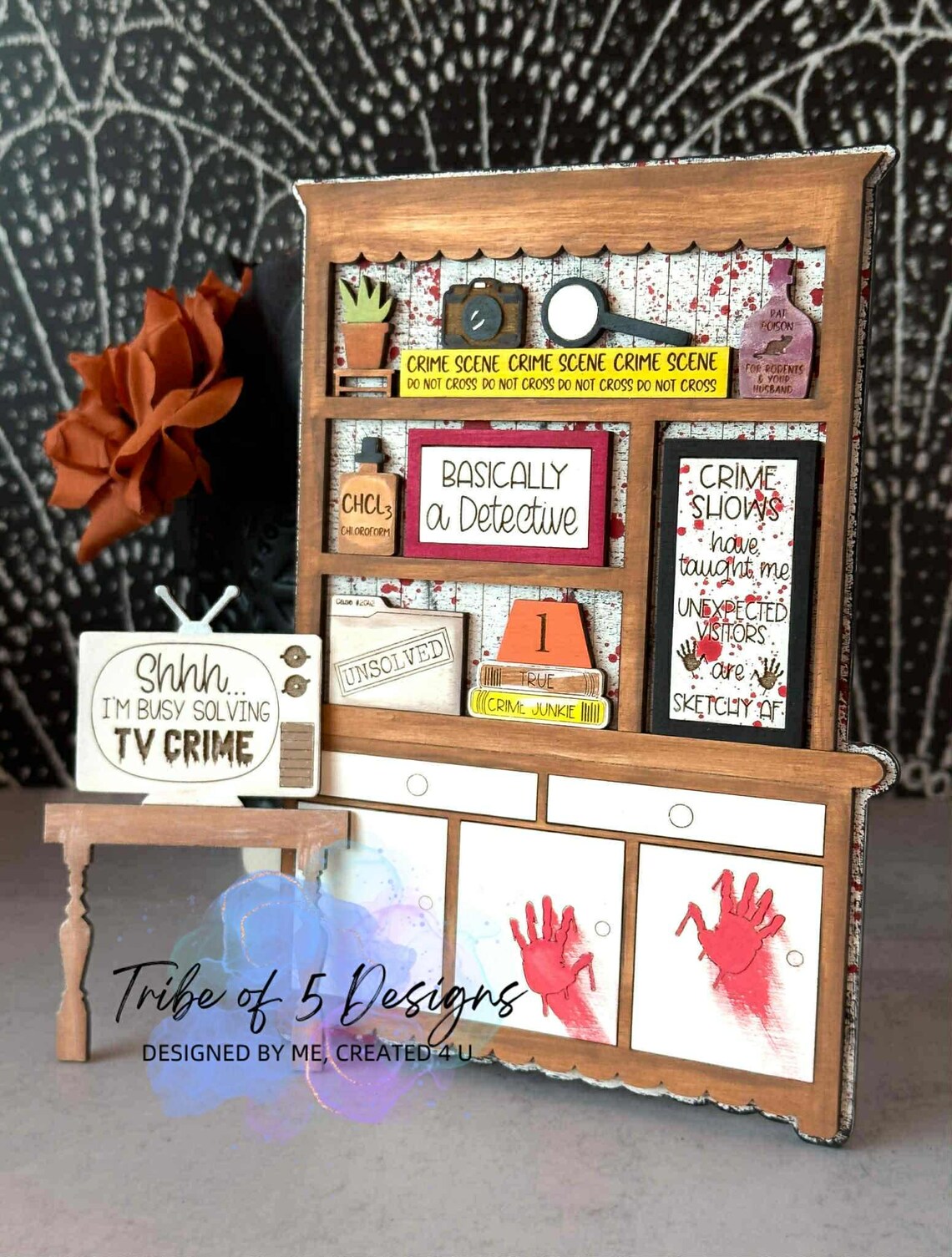 True Crime Hutch Shelf Sitters Svg | Halloween Hutch Shelf Sitters Svg ...
