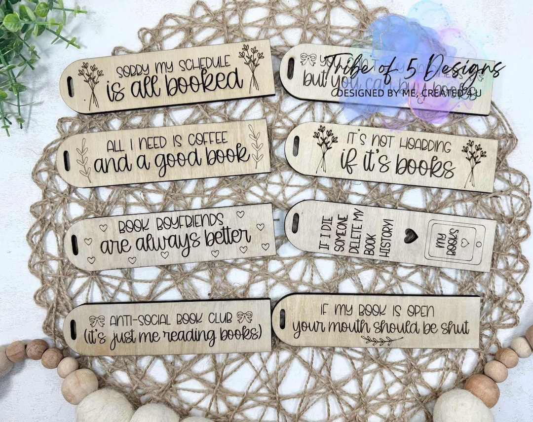 Wooden Bookmarks Svg | Laser Bookmarks Svg | Funny Bookmarks Svg | Wood ...