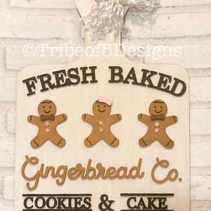 Gingerbread Cutting Board Sign Svg Gingerbread Signs Svg - Etsy