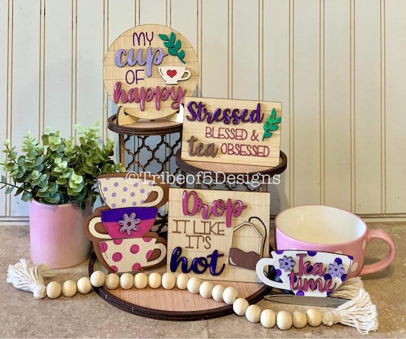 Tea Tiered Tray Svg Tea Tier Tray Svg Tea Time Tiered Tray | Etsy UK