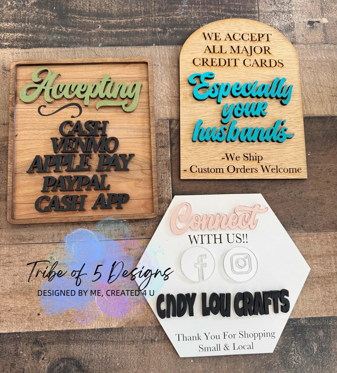 Vendor Market Signs Digital Laser Files Svg | Craft Fair Booth Signs ...