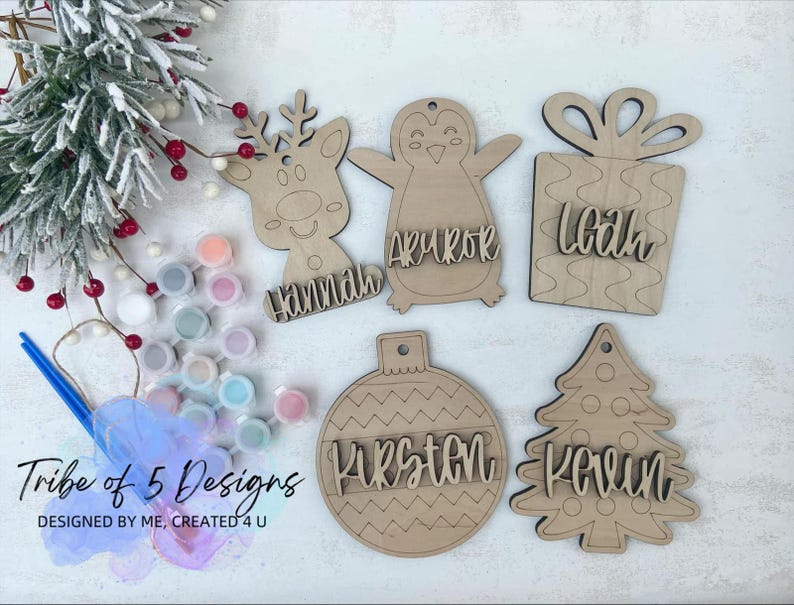 DIY Kids Christmas Ornaments Svg | DIY Kids Christmas Kits Svg | Kids ...
