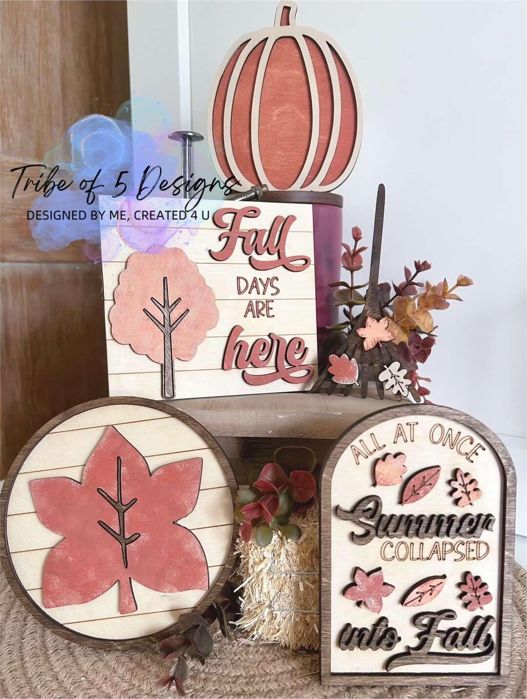 Fall Tiered Tray Svg | Fall Tier Tray Signs | Fall Signs | Fall Shelf ...