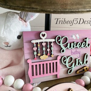 Baby Girl Nursery Tiered Tray Svg | Girl Nursery Tier Tray Svg ...