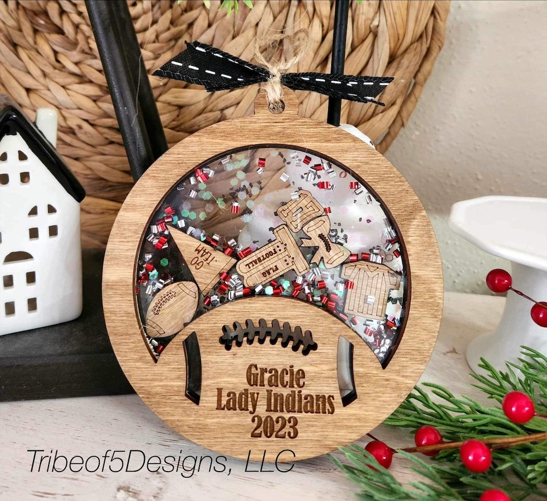 Flag Football Shaker Ornament Svg | Flag Football Ornament Svg ...