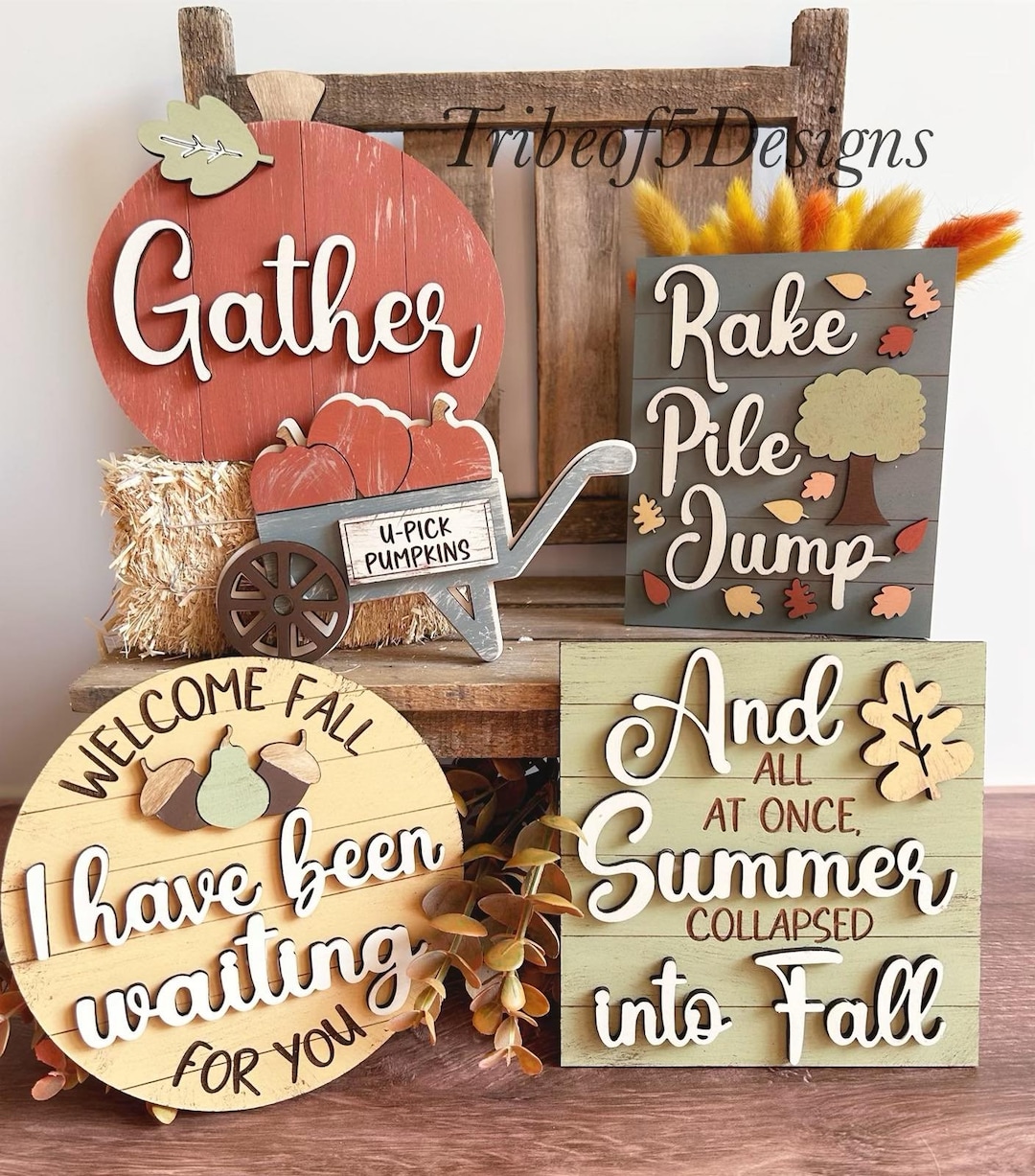 Fall Tiered Tray Svg | Fall Signs Svg | Autumn Tiered Tray Svg | Fall ...