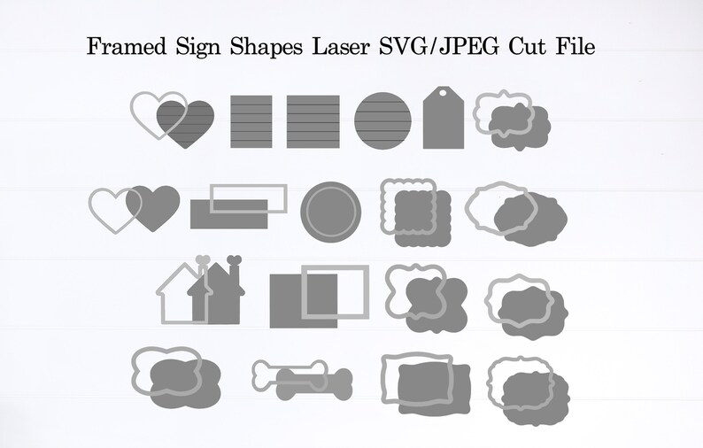 Framed Sign Shapes | Framed Laser Sign Shapes | Laser SVG Cut File ...