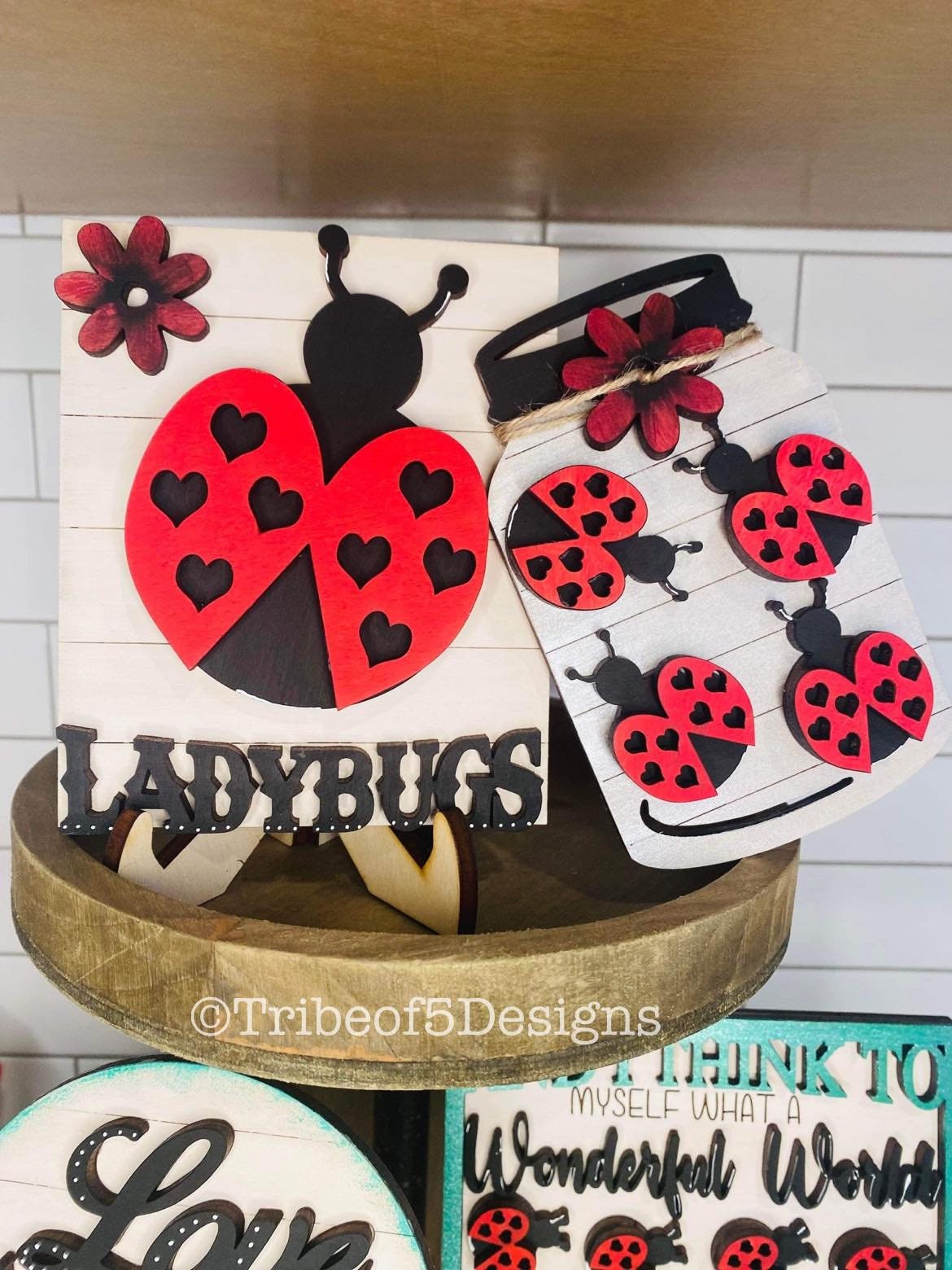 Ladybug Tiered Tray Svg Ladybug Tier Tray Svg Ladybug - Etsy