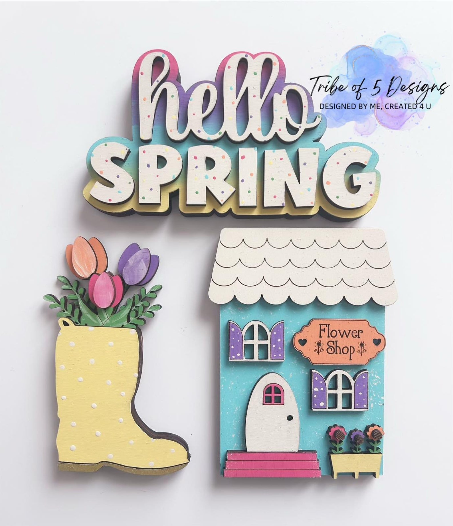 Spring Shelf Sitters Svg | Spring Signs Svg | Spring Decor Svg | Spring ...