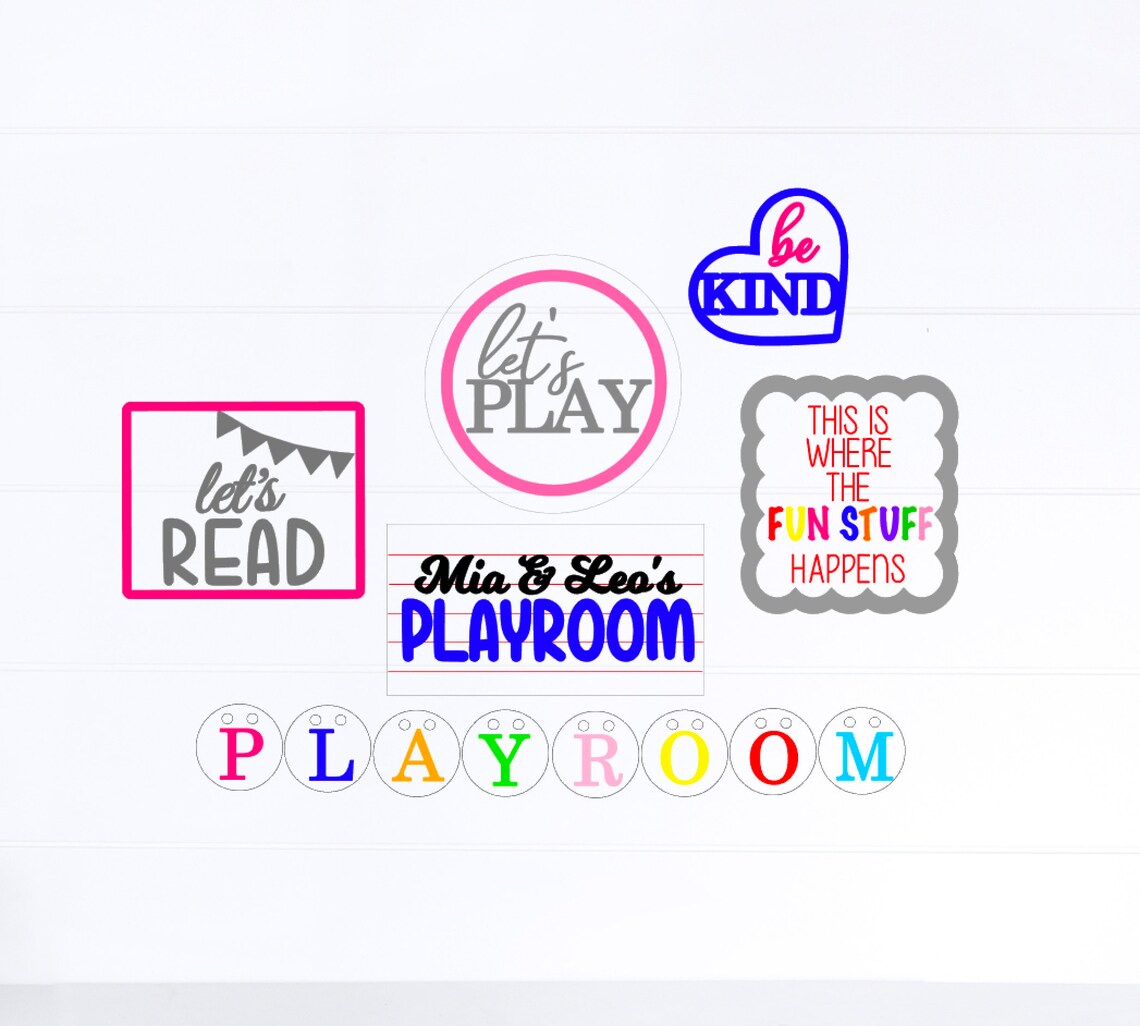 Playroom Signs Svg | Playroom Svgs | Tiered Tray Signs Svg | Tier Tray ...