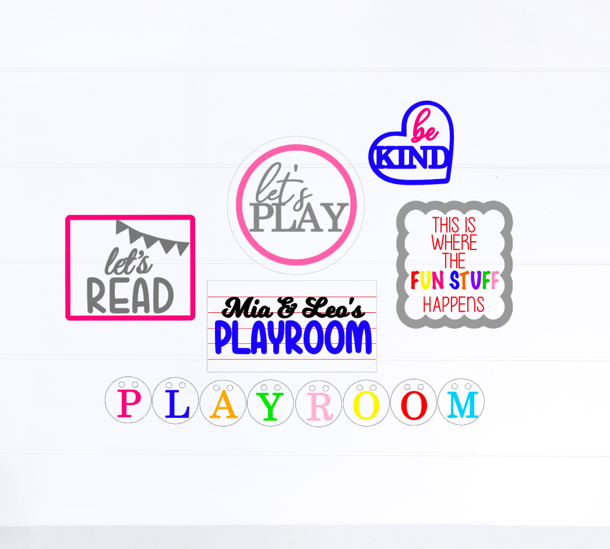 Playroom Signs Svg | Playroom Svgs | Tiered Tray Signs Svg | Tier Tray ...