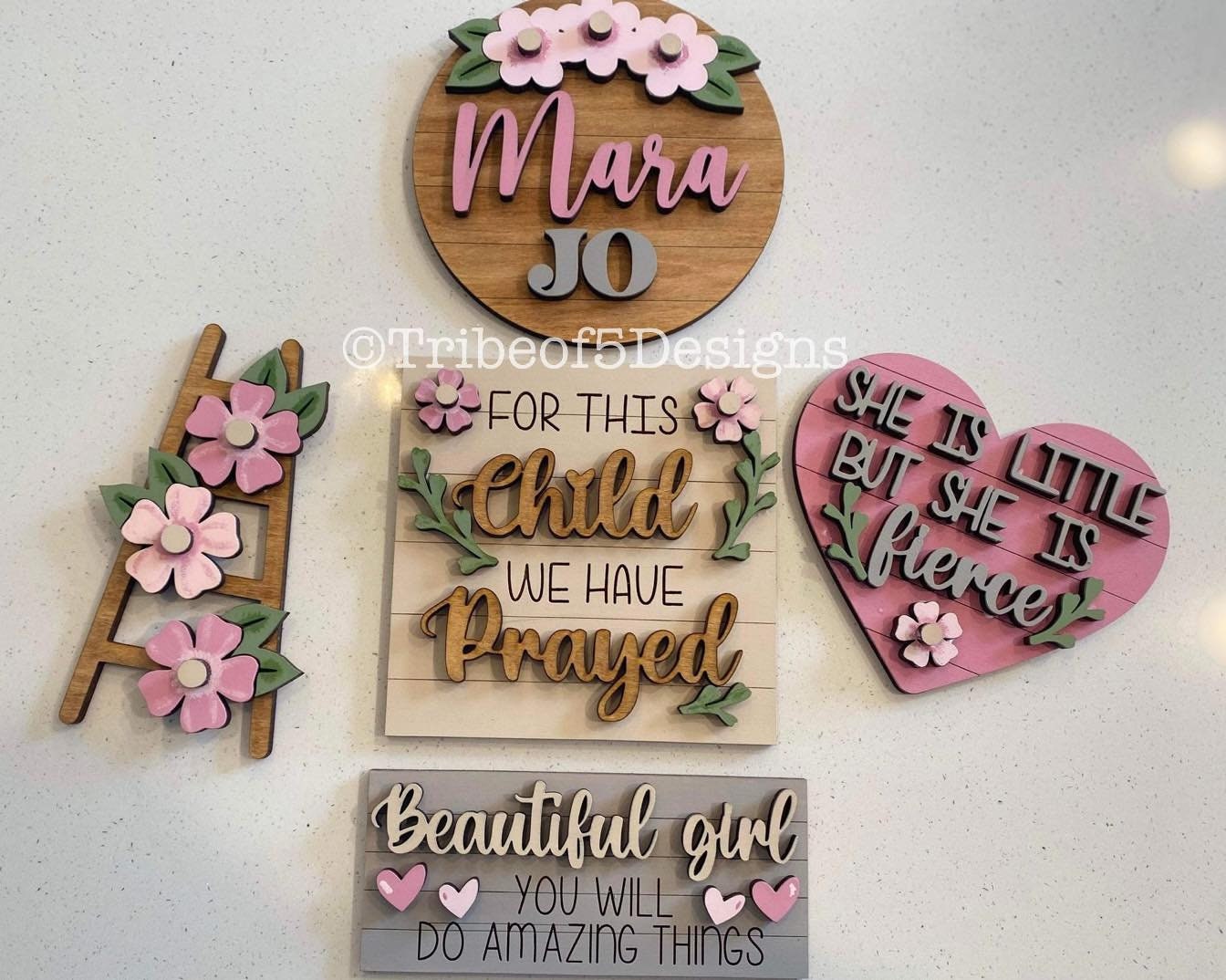Nursery Signs Svg | Nursery Tiered Tray Svg | Girls Nursery Decor ...