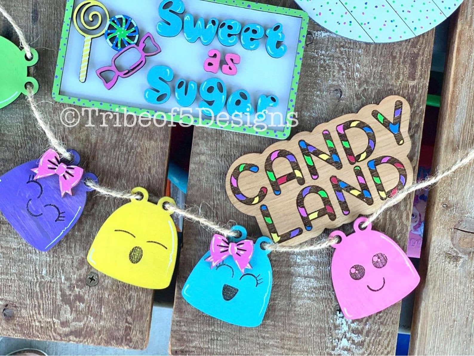 Candy Land Tiered Tray Svg | Candy Tiered Tray Svg | Sweets Tiered Tray ...