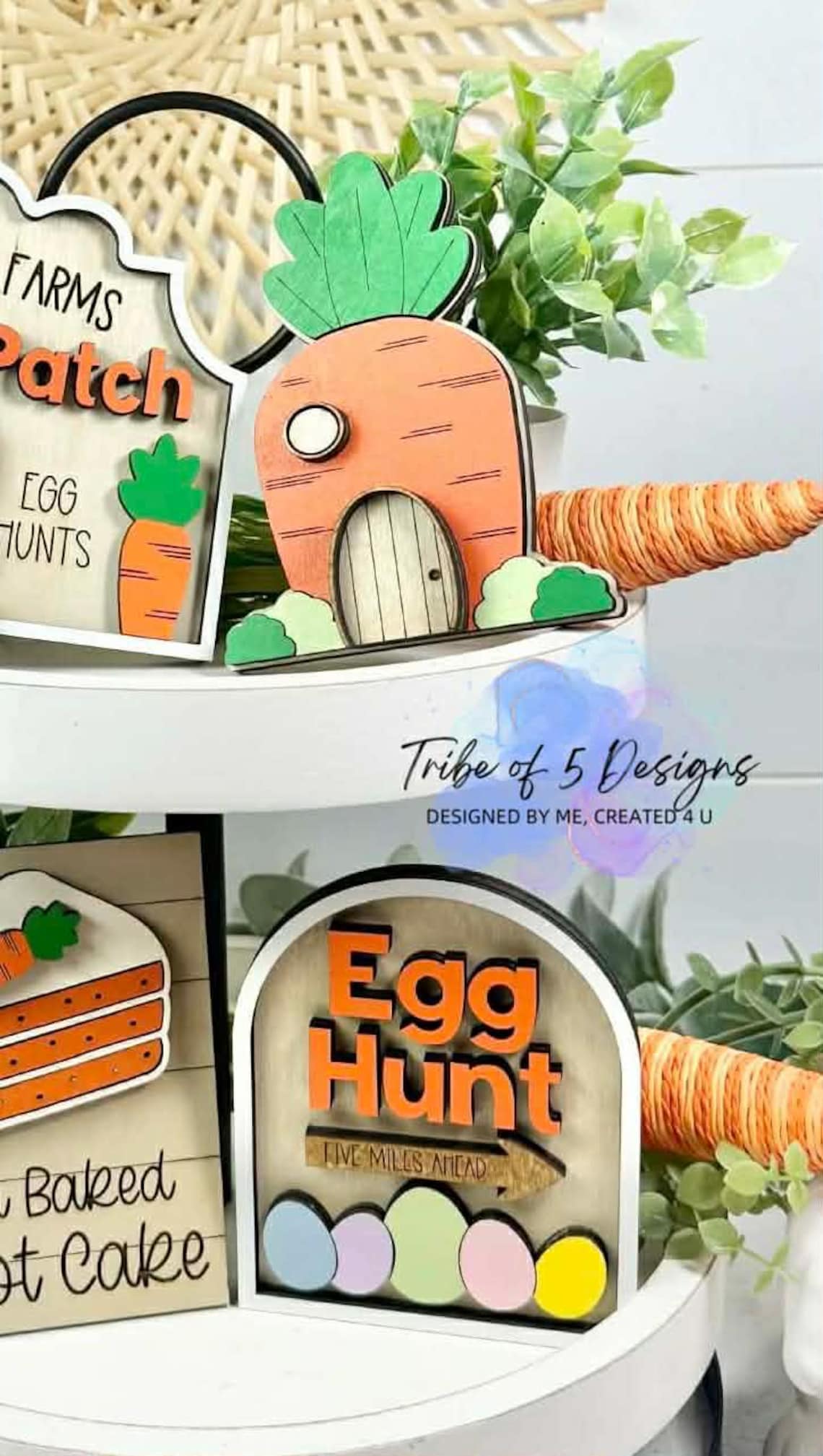 Easter Tiered Tray Svg | Carrot Patch Shelf Sitter Signs Svg | Easter ...