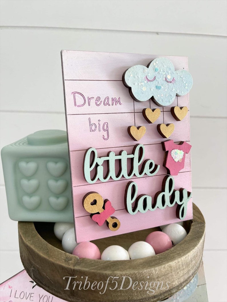 Baby Girl Nursery Tiered Tray Svg | Girl Nursery Tier Tray Svg ...