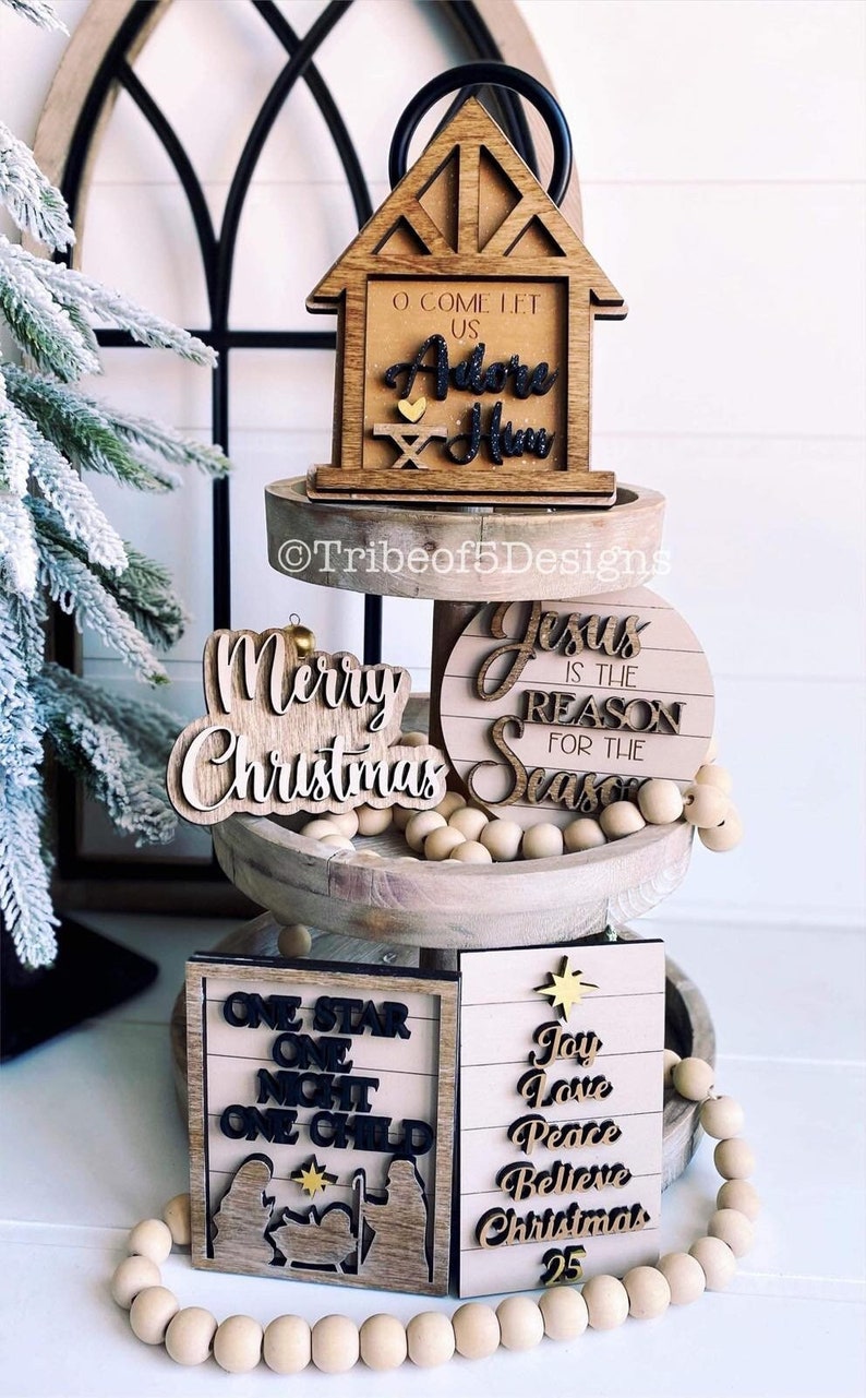 Nativity Tiered Tray Svg Nativity Tier Tray Svg Christmas - Etsy