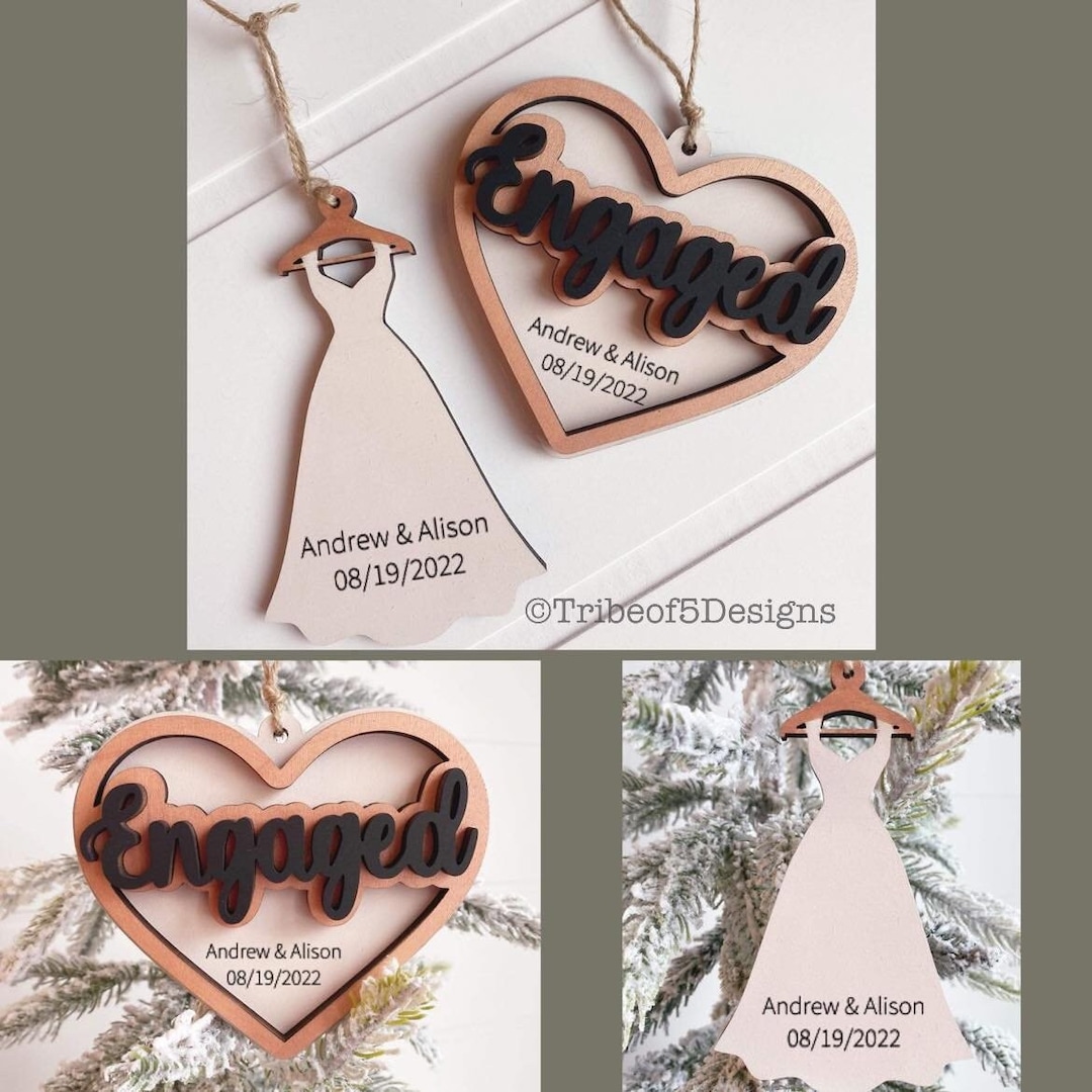 Engaged Ornaments Svg | Engaged Gifts Svg | Engagement Ornaments Svg ...