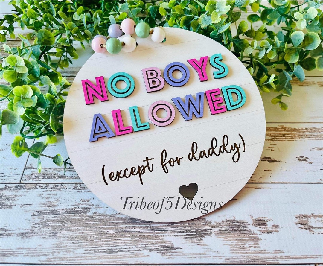 No Girls Allowed Sign Svg | No Boys Allowed Sign Svg | Kids Room Signs ...