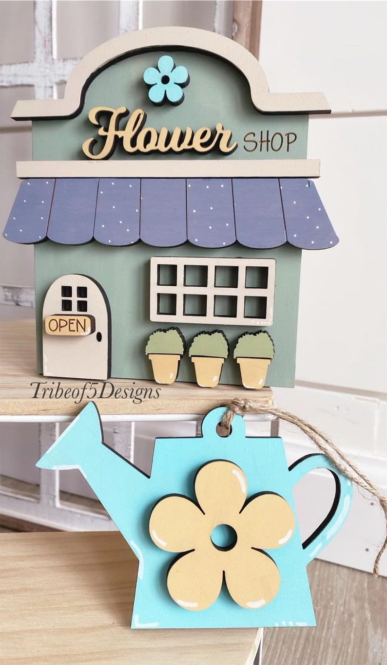 Flower Shop Tiered Tray Svg Spring Tiered Tray Svg Spring - Etsy