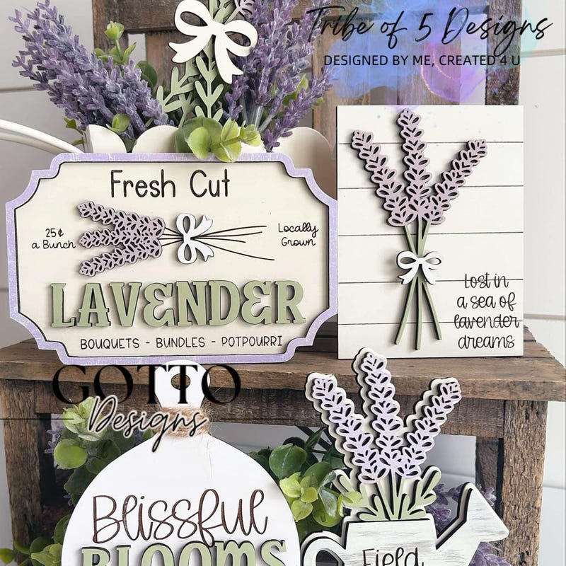 Laser Cut Lavender Sign - Etsy