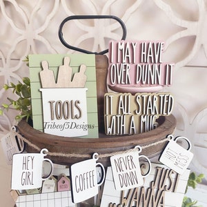 Rae Dunn Inspired Tiered Tray Svg | Rae Dunn Signs Svg | Kitchen Tiered ...