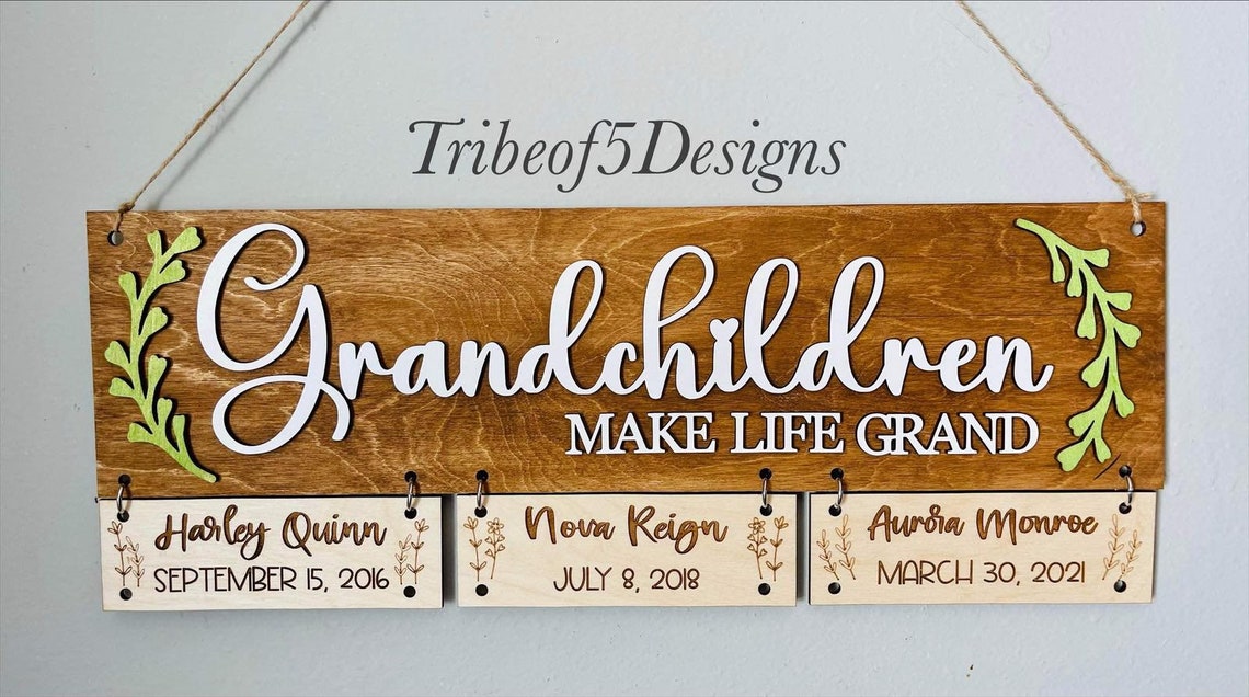 Grandchildren Signs Svg | Personalized Grandchildren Signs Svg ...