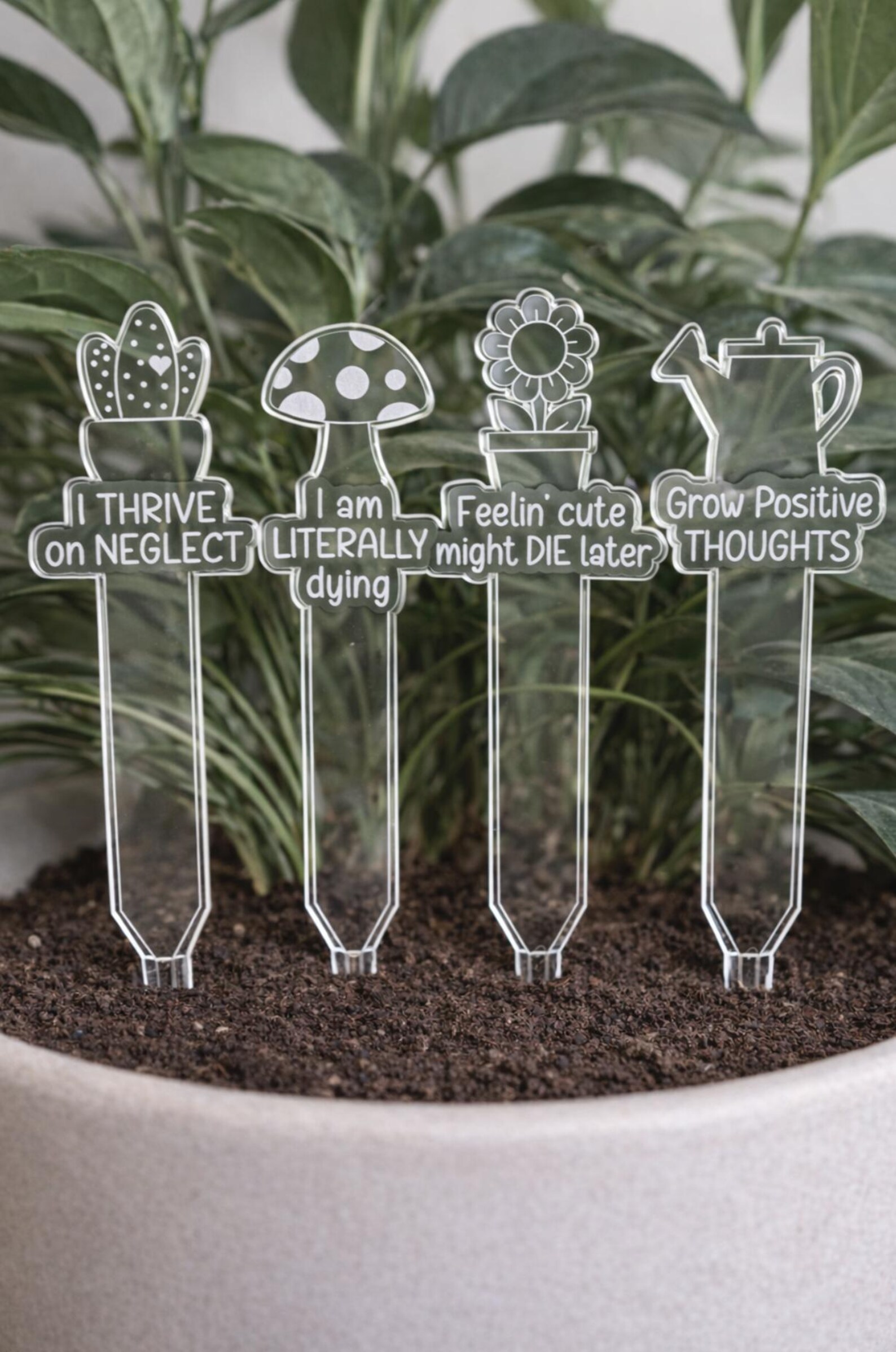Funny Plant Sticks Digital Laser Glowforge Files | Wooden Plant Stakes ...