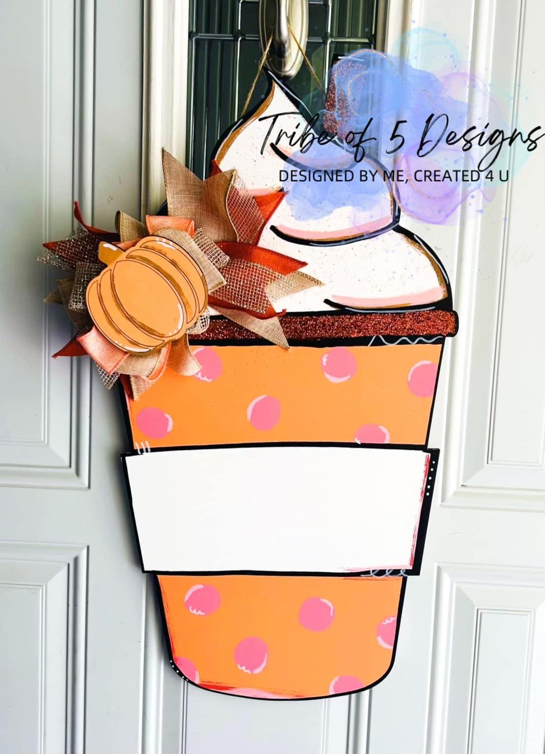 Fall Latte Door Hanger Template Svg | Fall DIY Template Svgs | Latte ...