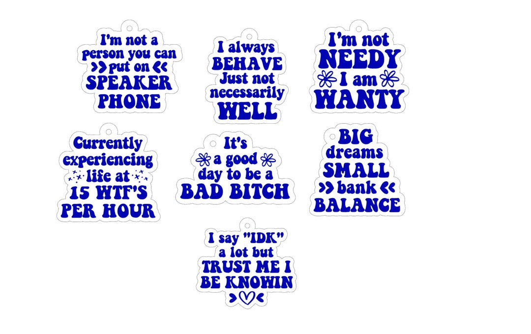 Funny Keychains Wood Keychains Sarcastic Keychains Svg Laser Keychains ...