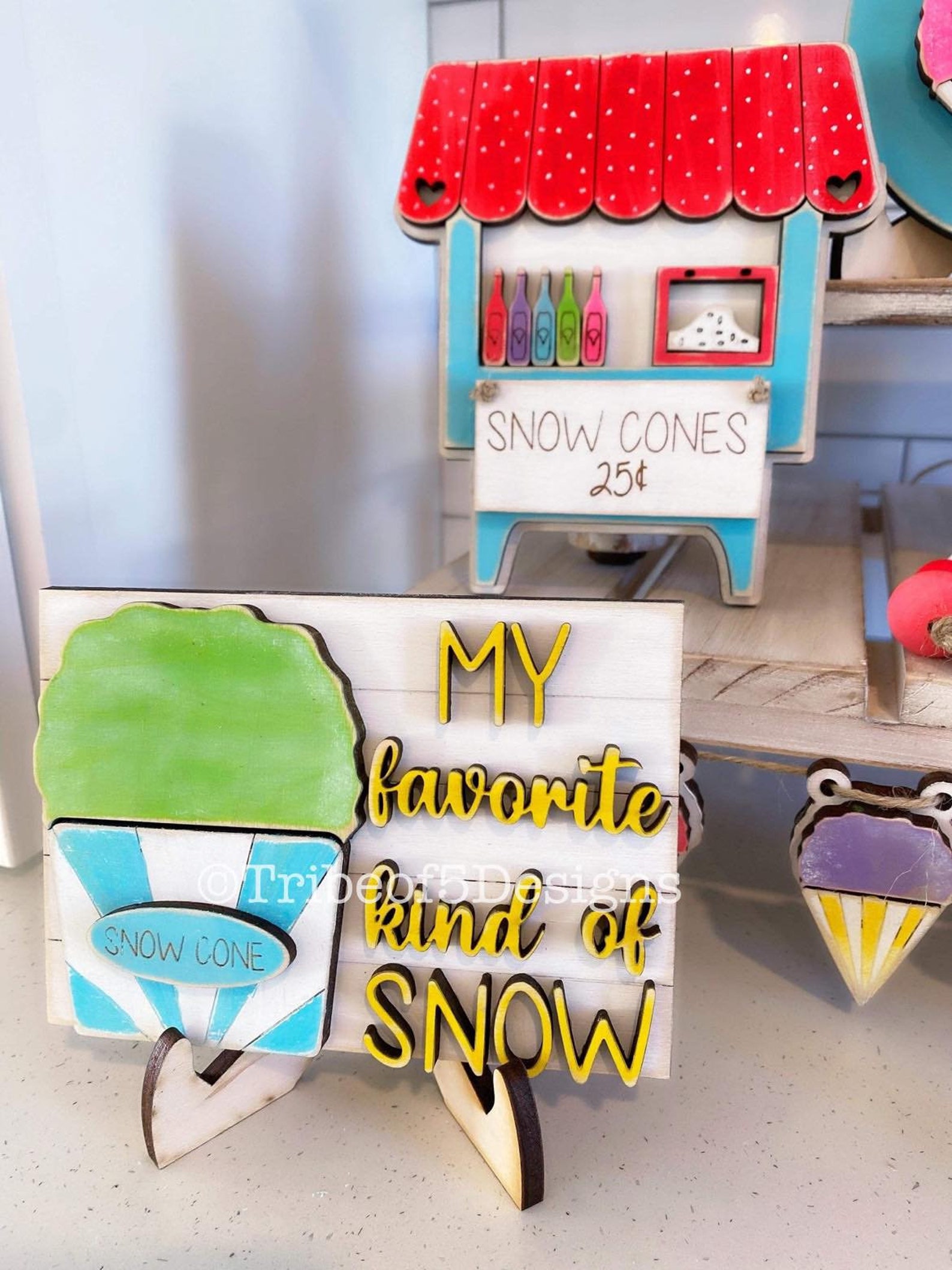 Snow Cone Tiered Tray Svg Snow Cone Tier Tray Svg Summer - Etsy