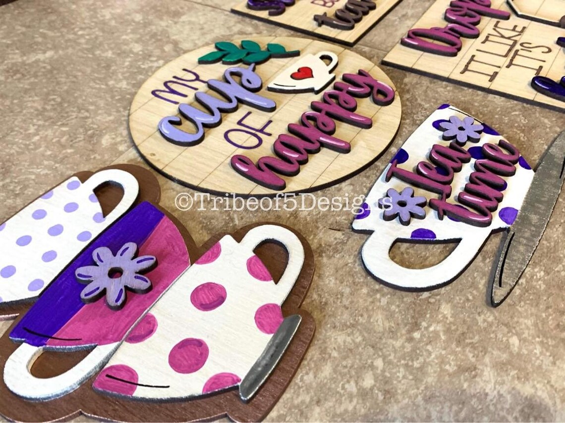 Tea Tiered Tray Svg | Tea Tier Tray Svg | Tea Time Tiered Tray Svg ...