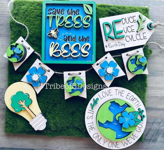 Earth Day Tiered Tray Svg Earth Tier Tray Svg Earth Day | Etsy