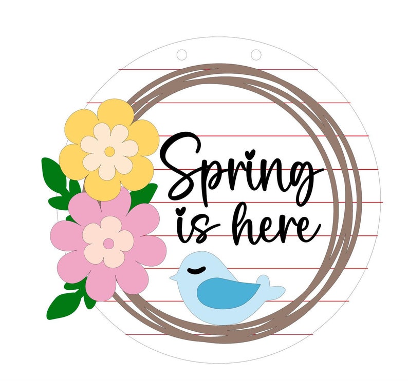 Spring Door Hanger Svg | Spring Door Sign Svg | Front Door Sign Svg ...