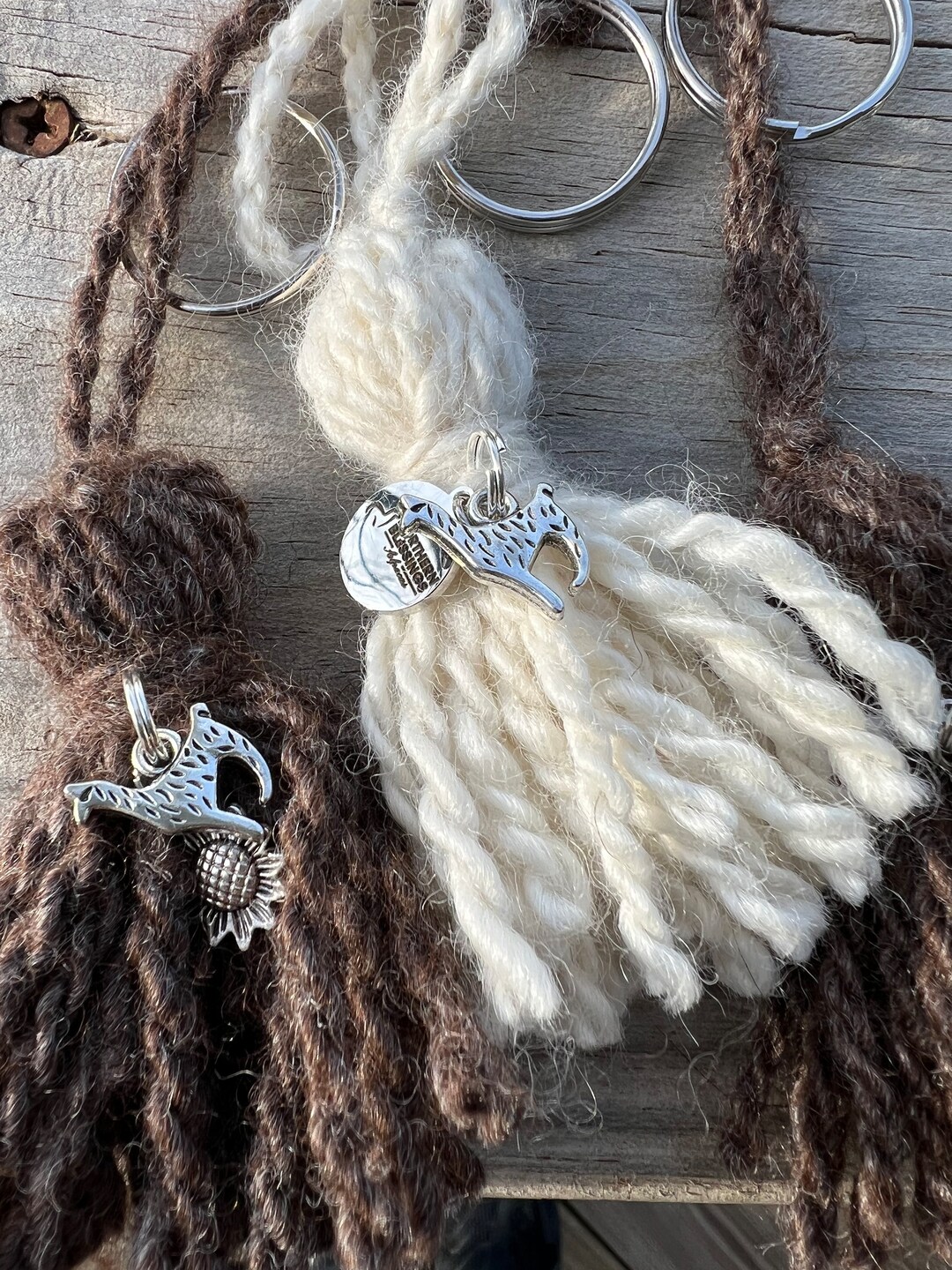 Alpaca Yarn Keychain - Etsy