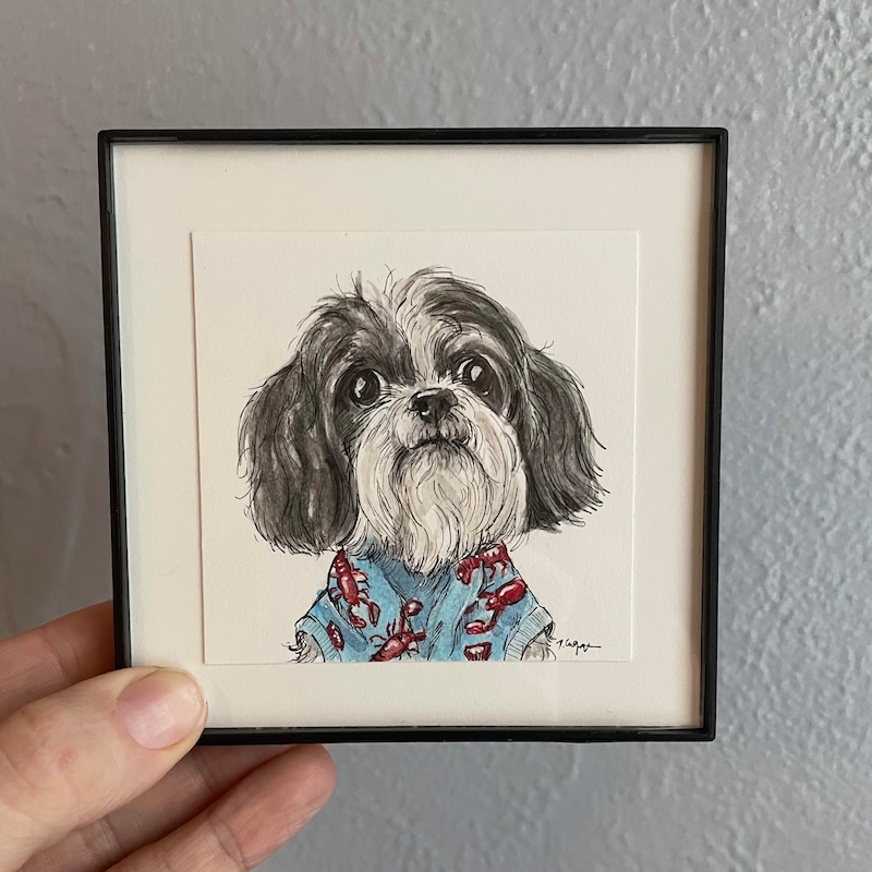 Pet Portrait Painting 4x4 - Etsy