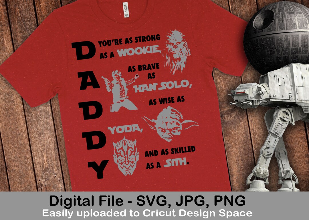 Star Wars Son Father Wookie Porg Yoda Darth Maul Digital SVG Cut File ...