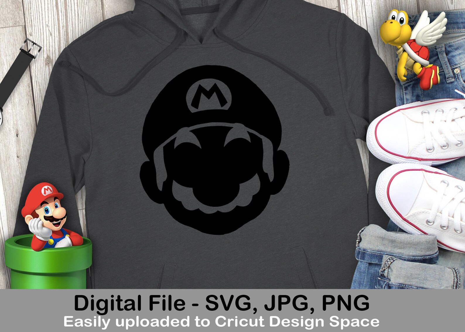 Super Mario Silhouette Nintendo Switch N64 Digital SVG Cut - Etsy