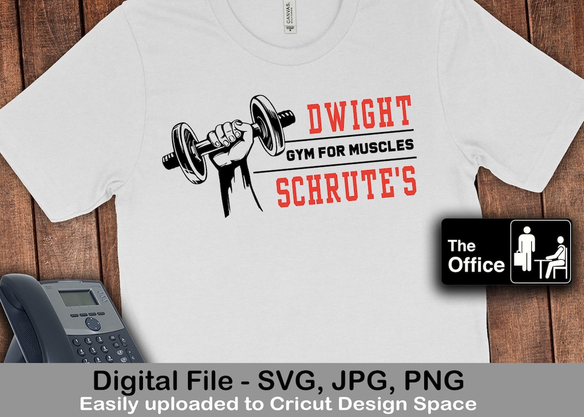 The Office Dwight's Gym for Muscles Dwight Jim Digital SVG Cut File ...