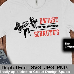 The Office Dwight's Gym for Muscles Dwight Jim Digital SVG Cut File ...