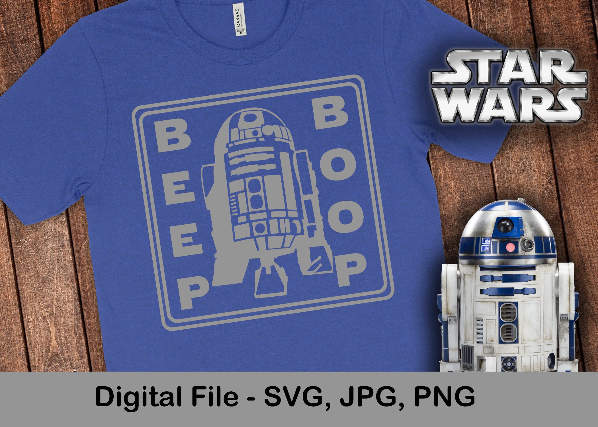 Star Wars R2D2 Beep Boop Pew Pew Sound C3PO Digital SVG Cut File Cricut ...