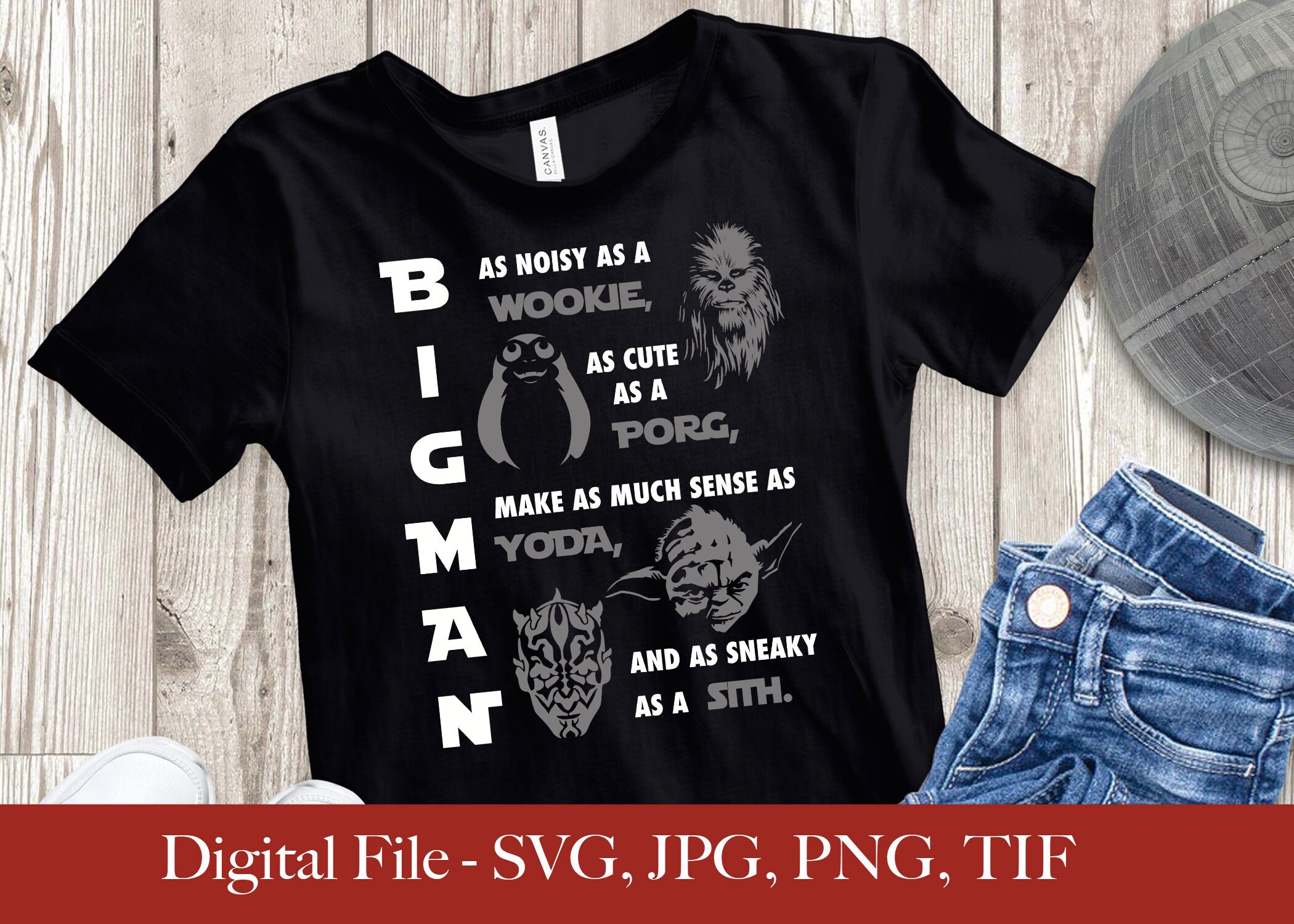 Star Wars Father Son Wookie Porg Yoda Darth Maul Digital SVG Cut File ...