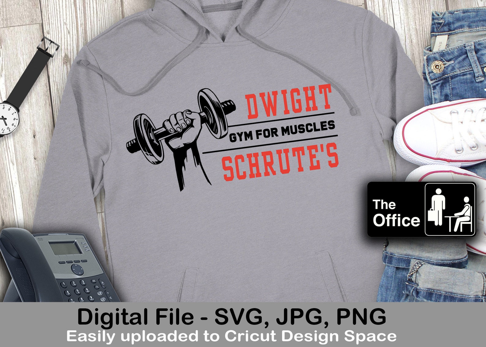 The Office Dwight's Gym for Muscles Dwight Jim Digital SVG Cut File ...
